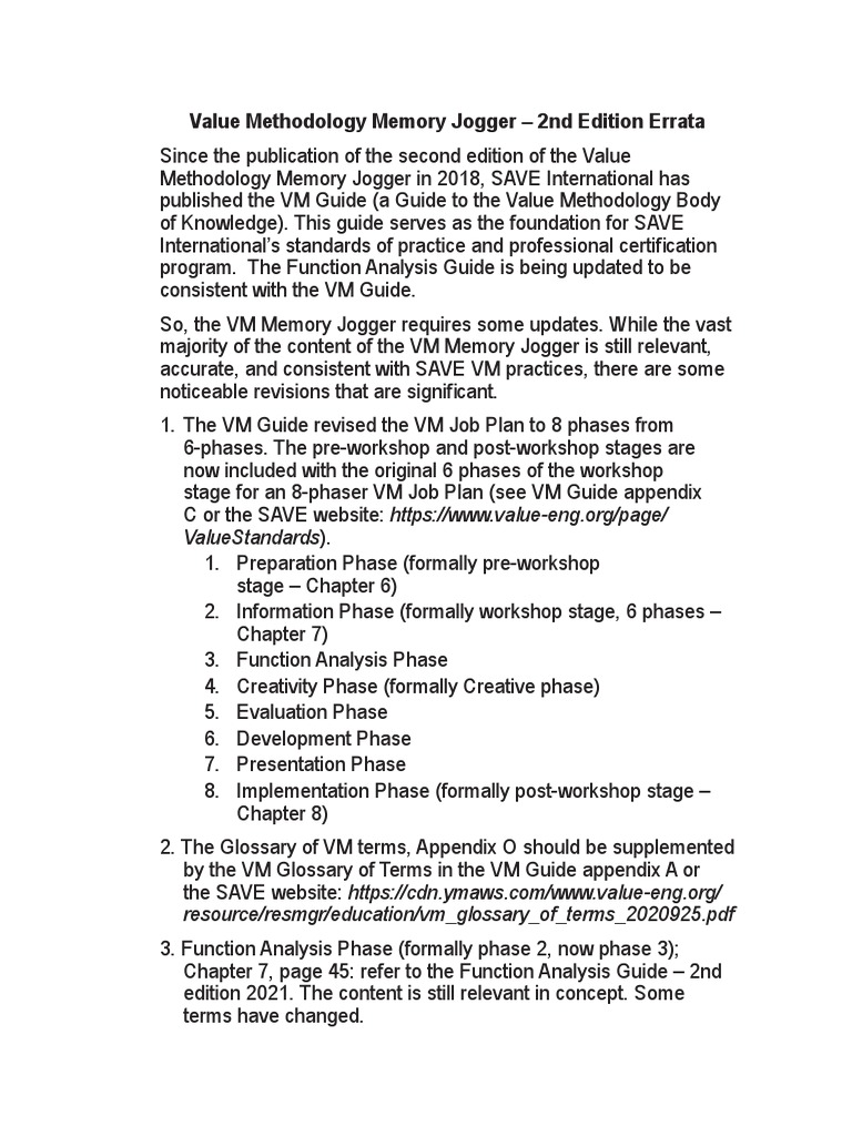 VM Memory Jogger 2nd Edition Errata | PDF