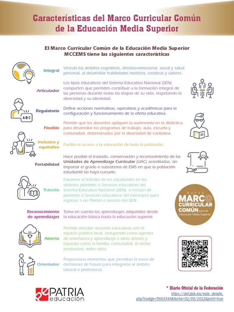 Caracteristicas Del Marco Curricular Comun | PDF