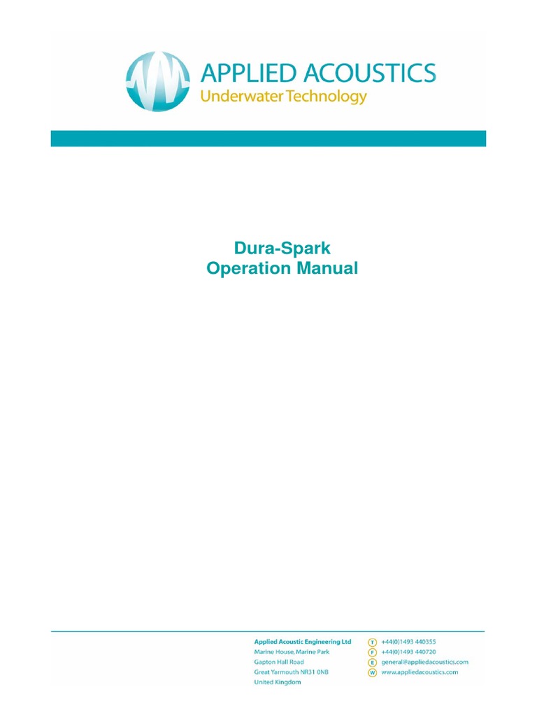 Dura-Spark Operation Manual | PDF