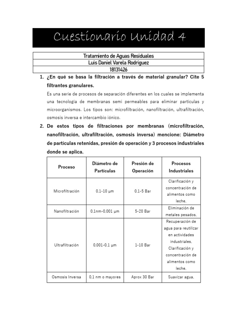 Cuestionario U4 | PDF