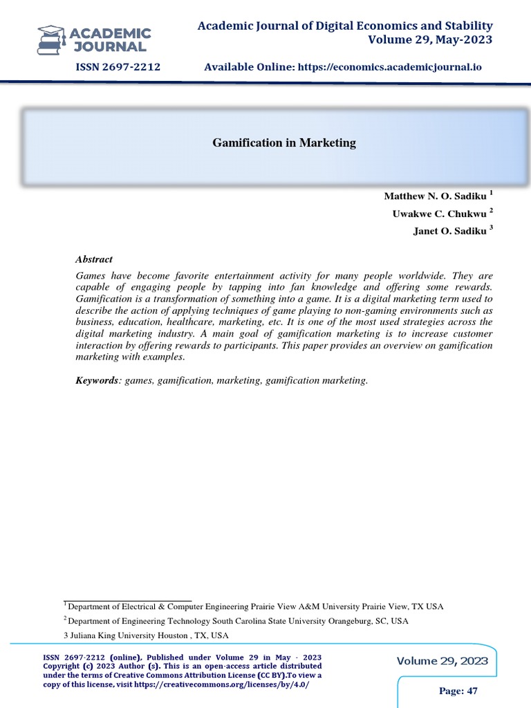 Gamification in Marketing | PDF | Marketing | Brand