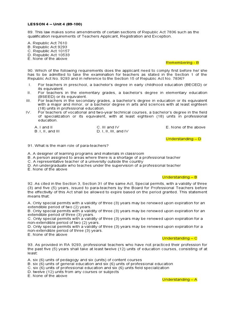 Lesson 4 (Unit 4 & 5) | PDF