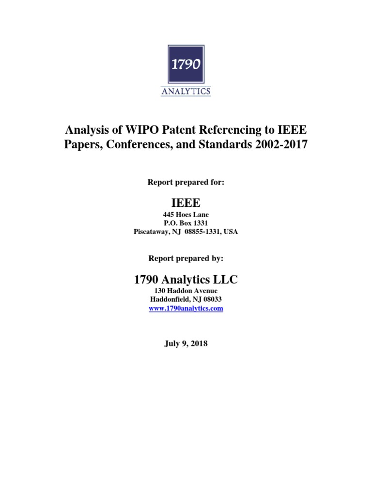 2018 Ieee Wipo Patent White Paper | PDF | Business