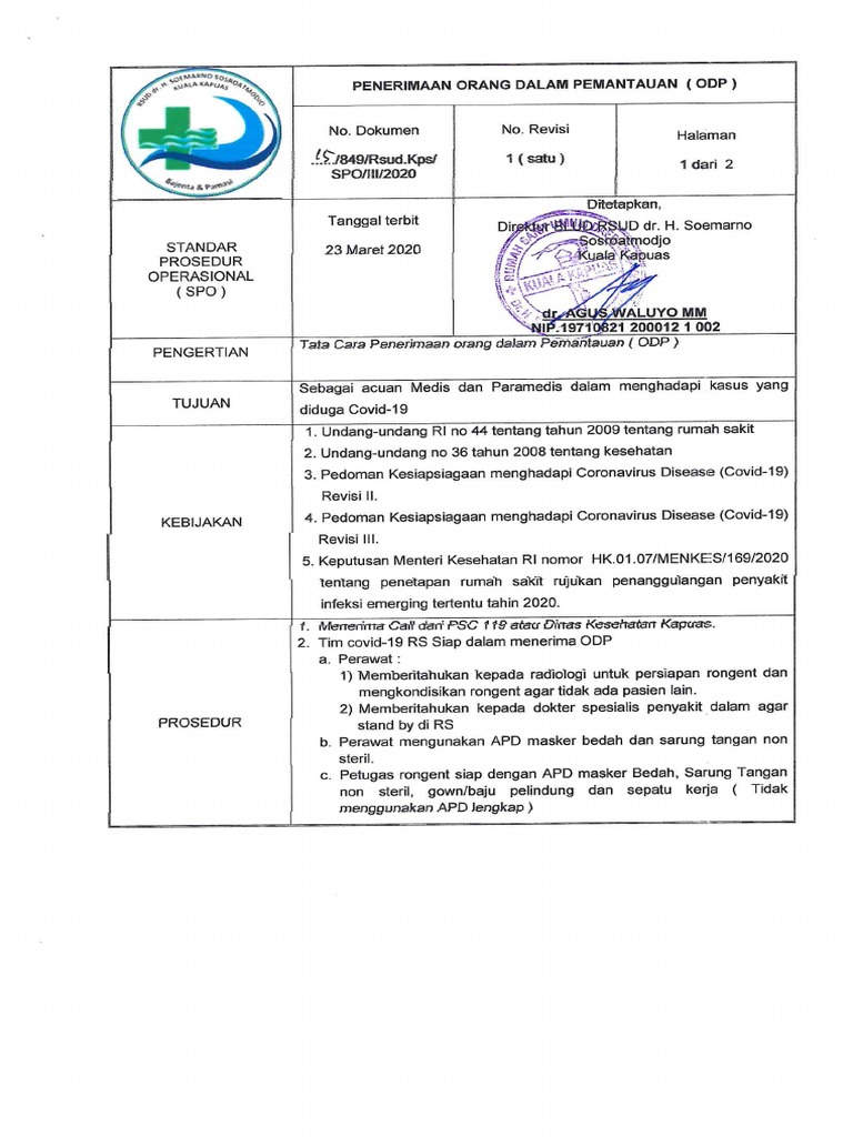 SPO ODP, PDP, ODP Di IGD | PDF