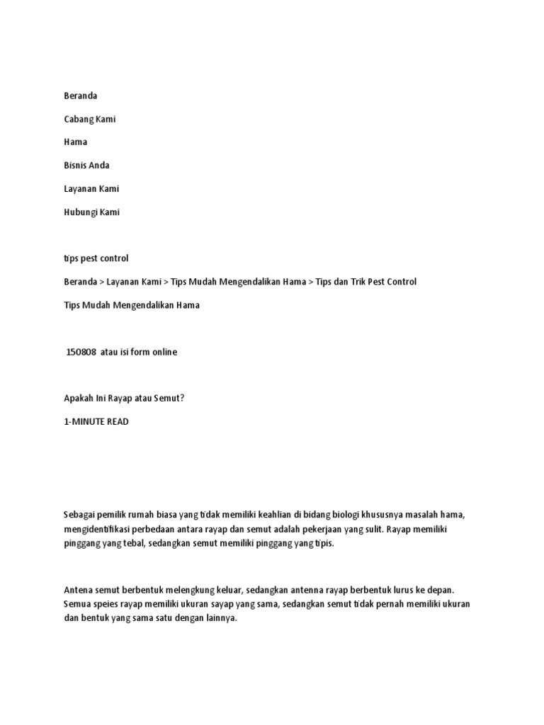 Semut & Rayap | PDF | Sains & Matematika