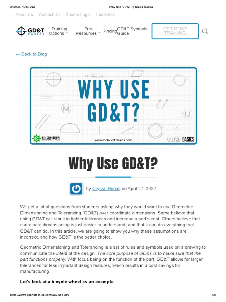 Why Use GD&T - GD&T Basics | PDF | Engineering Tolerance