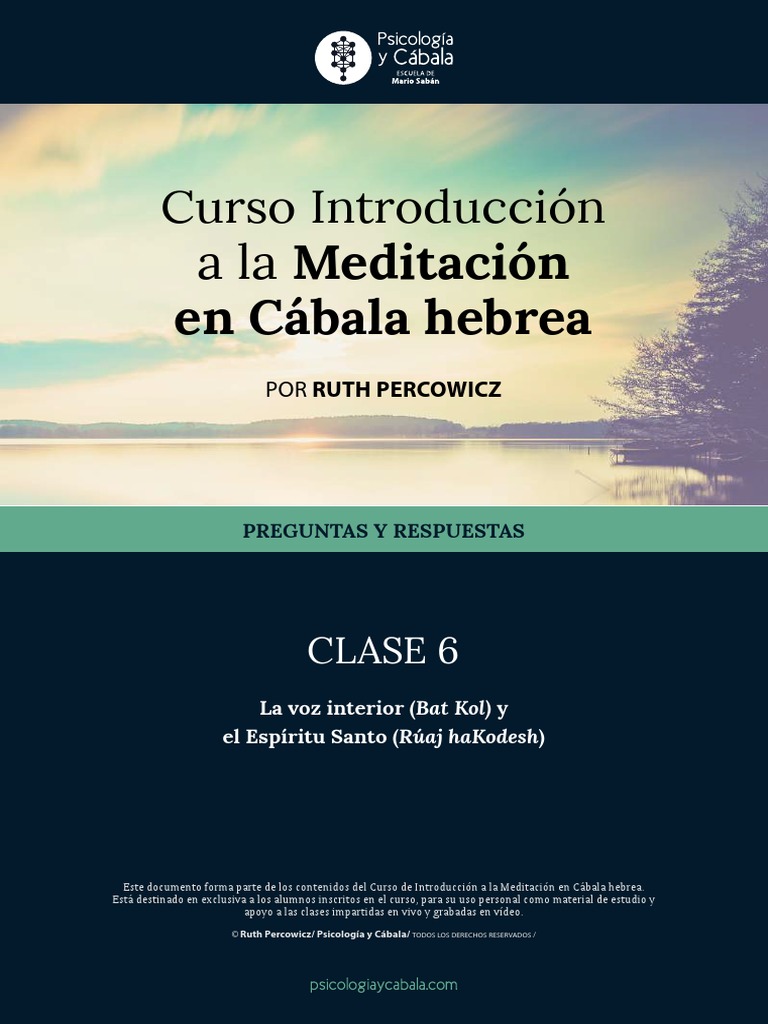 CM - QA Meditación Clase6 | PDF | Meditación | Kábala