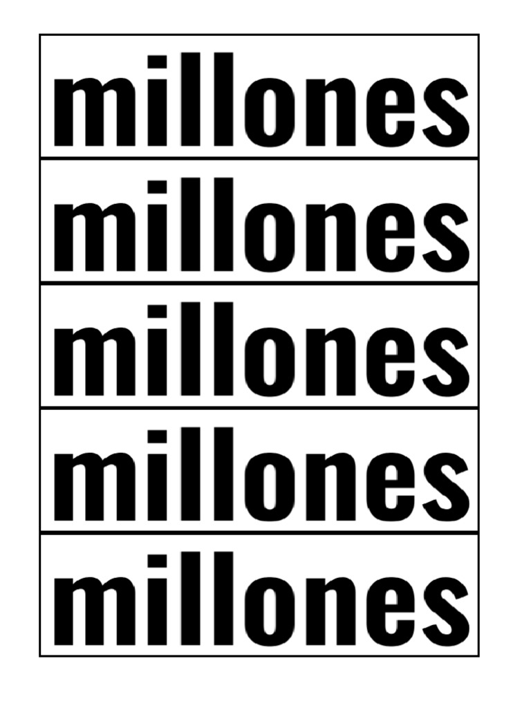 Millon Billon Trillon | PDF