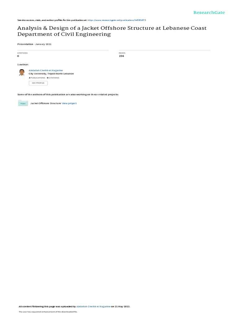 ENGR599 BFinal Presentation ACENJacket REV05202000830 ACEN | PDF | Bending | Structural Engineering