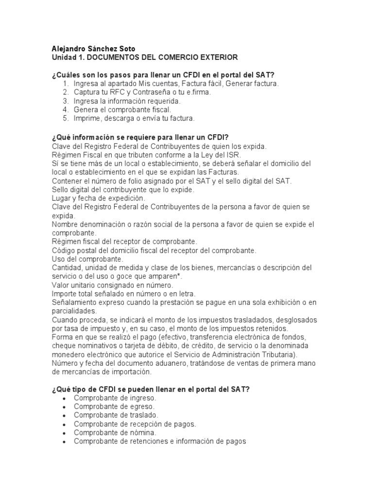 Unidad 1. DOCUMENTOS DEL COMERCIO EXTERIOR | PDF