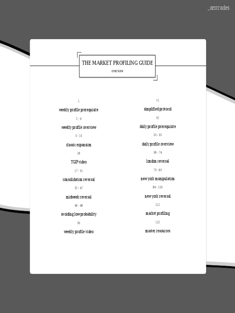 Market Profiling Guide for Traders | PDF