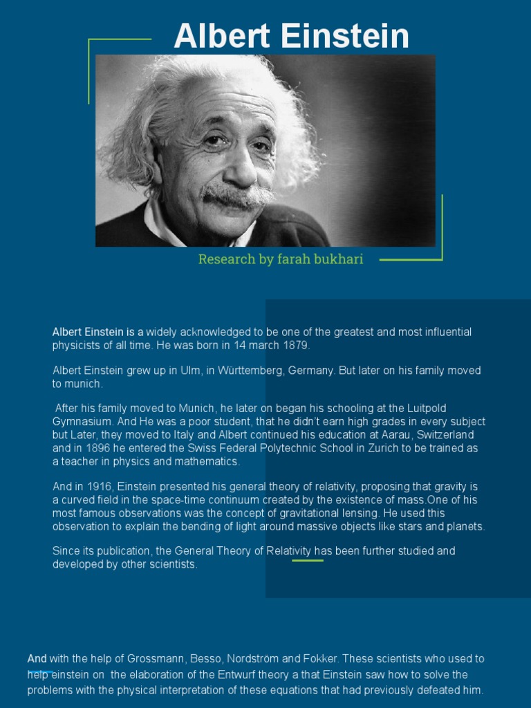 Albert Einstein | PDF | Albert Einstein | Gravity