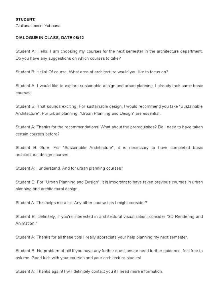 Architecture Course Selection Guide | PDF