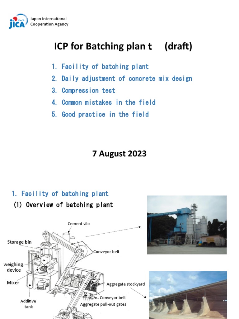 23-8-7 ICP Baching Plant (Draft) | PDF | Concrete | Construction Aggregate