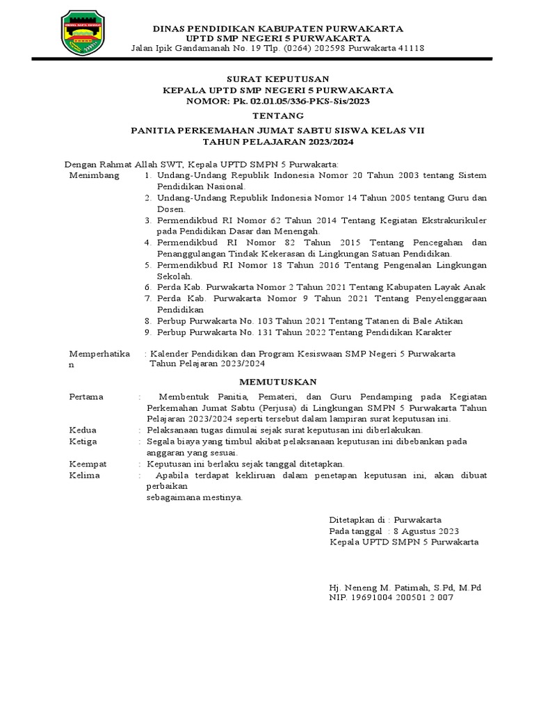 SK Perjusa 2023 Fix 1 | PDF