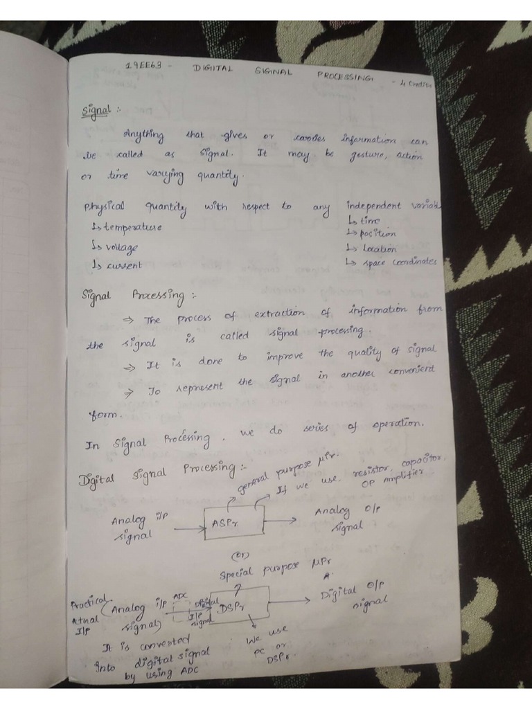 Unit 1,2 Nandini DSP | PDF