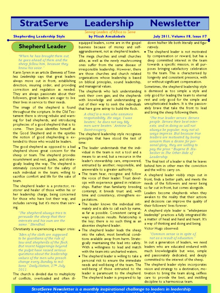 Shepherd Leadership Insights | PDF | Shepherd | Sheep