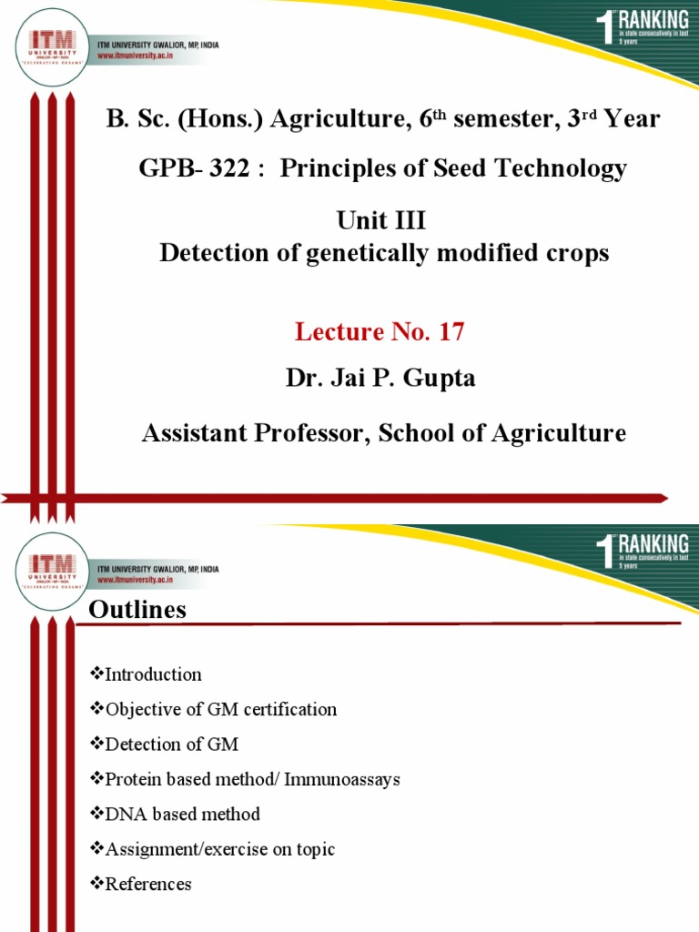 Detection of Genetically Modified Crops | PDF | Science & Mathematics
