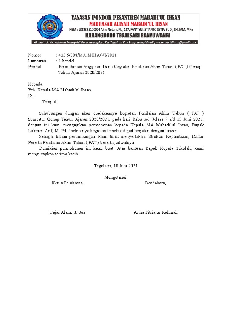 Proposal Pat Ma Semester Genap | PDF