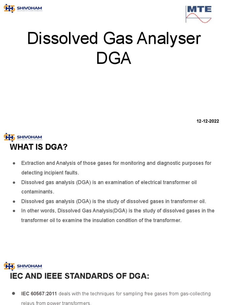 Dissolved Gas Analyser DGA | PDF | Physical Sciences | Chemistry