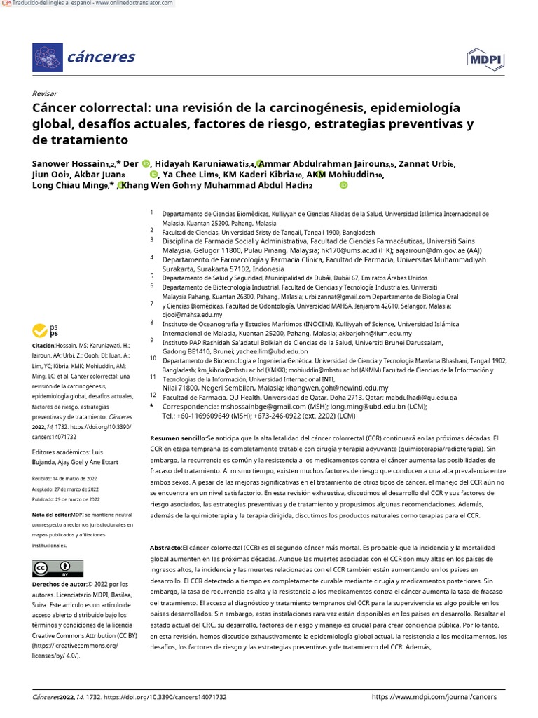 Colorectal Cancer - 2022 Review of Carcinogenesis, Global Epidemiology ...