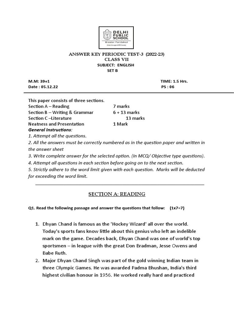 MS Set B PT3 CLS 7 | PDF
