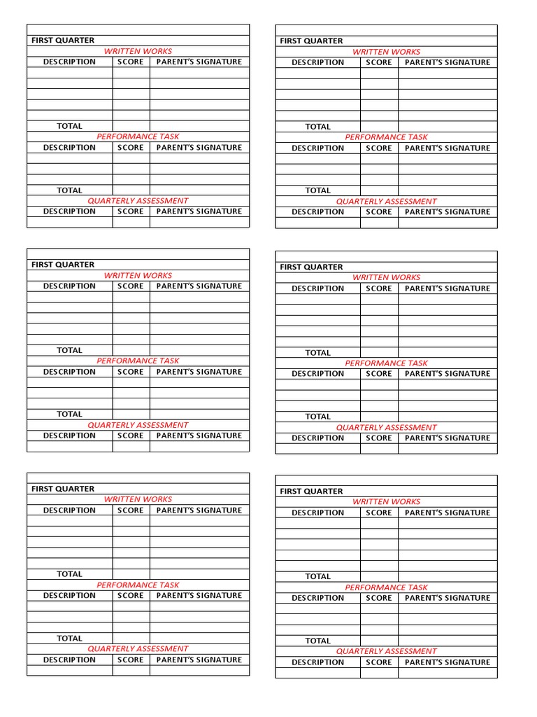 Score Sheet Math | PDF