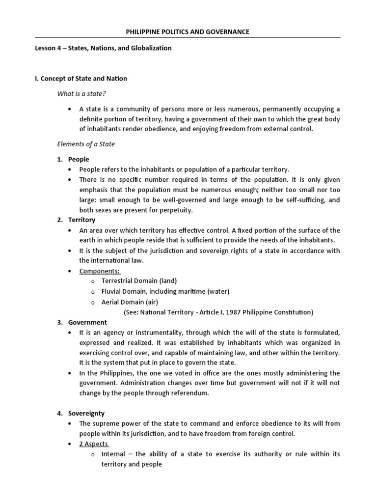 Lesson-4-in-PolGov-States-Nations-and-Globalization | PDF