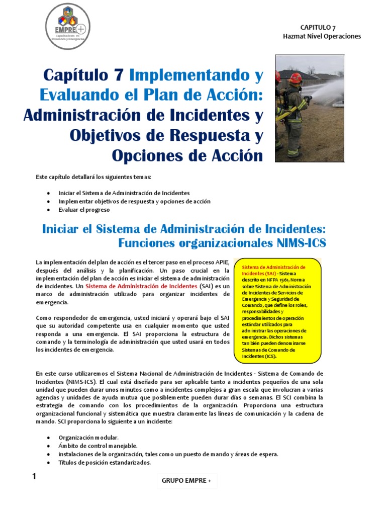 Manual Hazmat Operaciones | PDF | Planificación | Administración de Seguridad y Salud Ocupacional