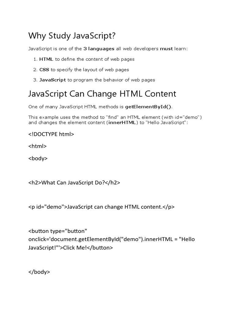 Java Script Notes | PDF Java Script Notes | PDF