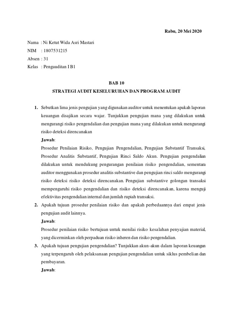 Strategi Audit dan Pengujian Keuangan | PDF