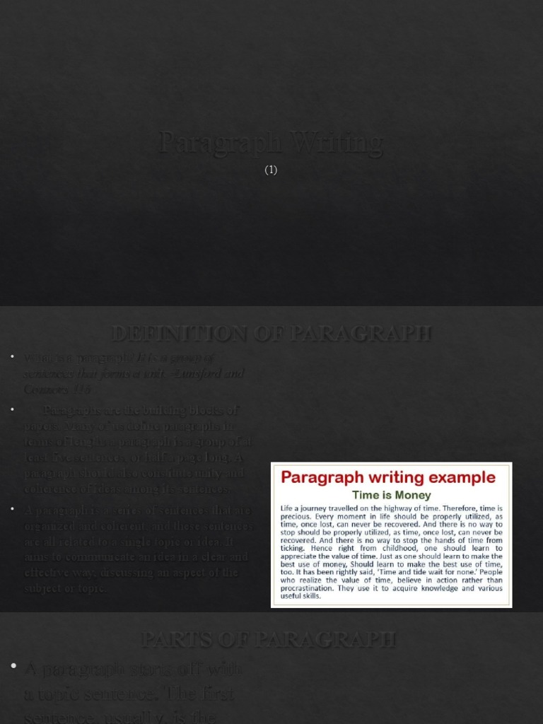Paragraph Writing | PDF