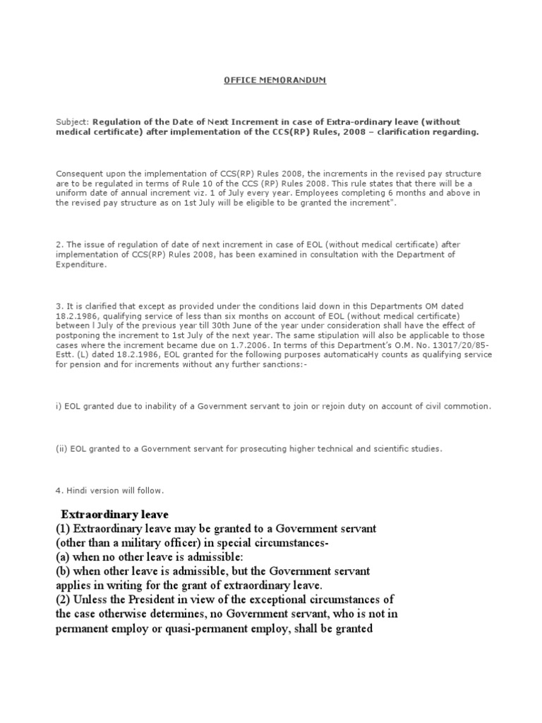 Extra Ordinary Leave | PDF | Tuberculosis | Interest