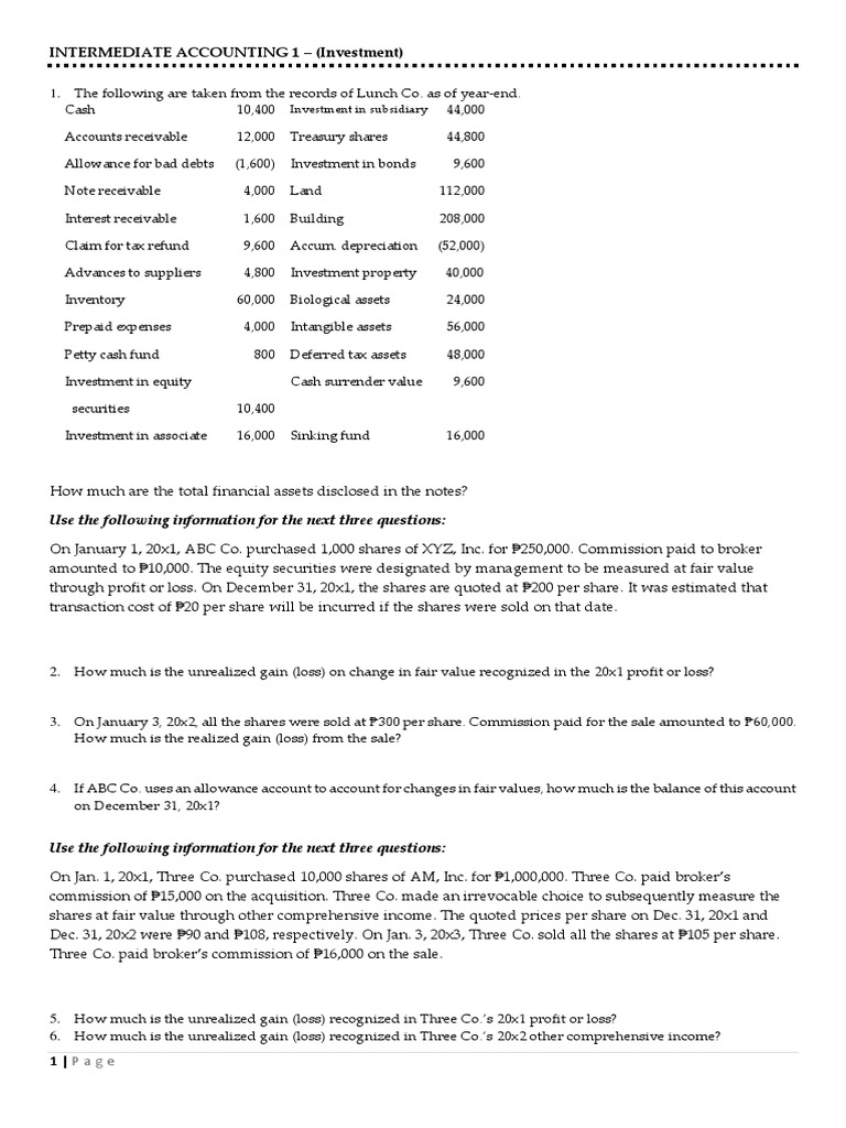 Intermediate Accounting 1 Final | PDF | Bonds (Finance) | Dividend