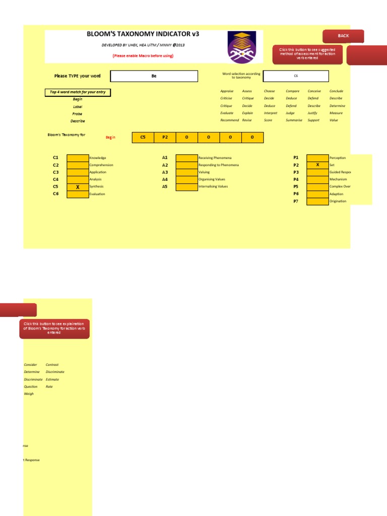 Dokumen - Tips - Blooms Taxonomy Indicator v3 | PDF