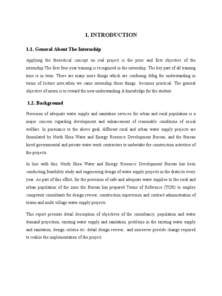 First Draft On Internship Report | PDF