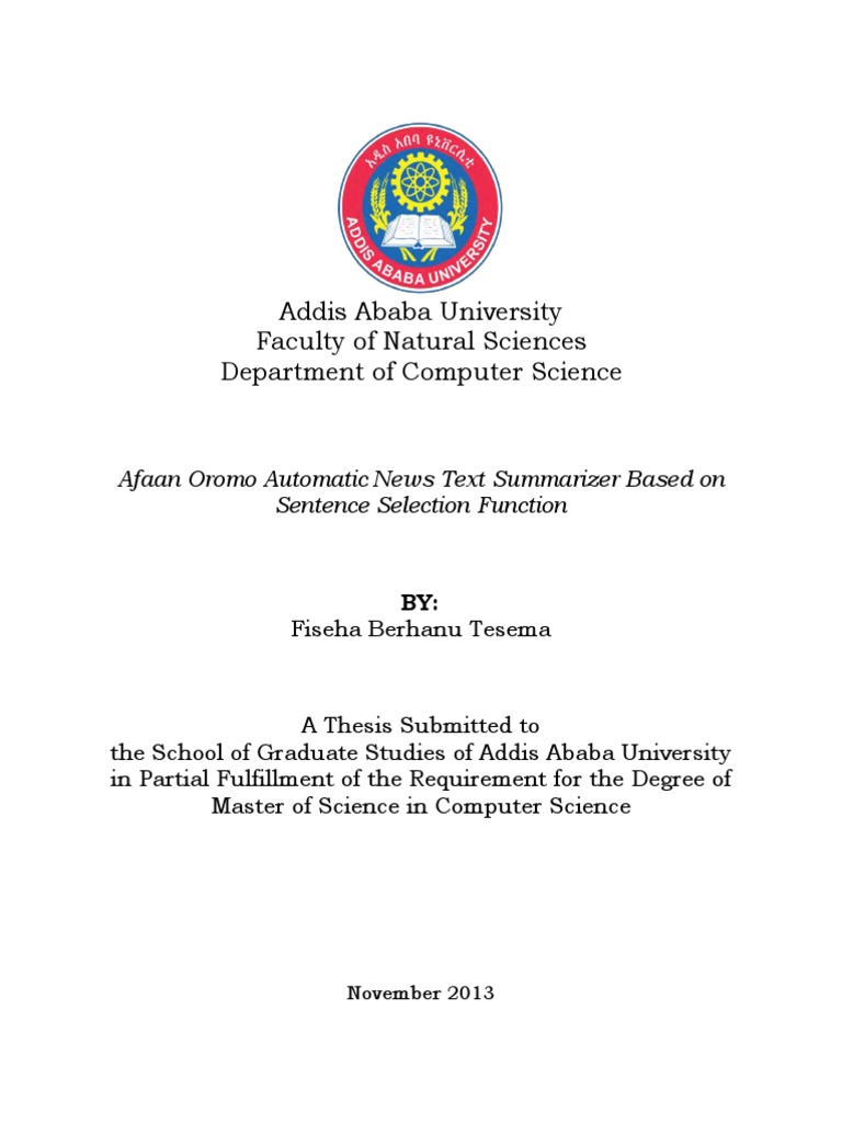 3.4 Afaan Oromo Text Summarization (PDFDrive) | PDF