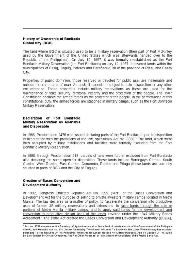 history of BGC | PDF