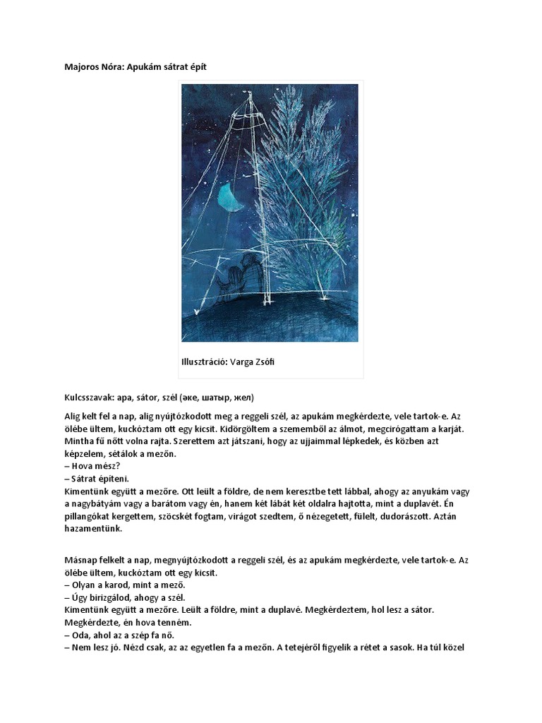 Majoros Nóra - Apukám Sátrat Épít Szöveg | PDF