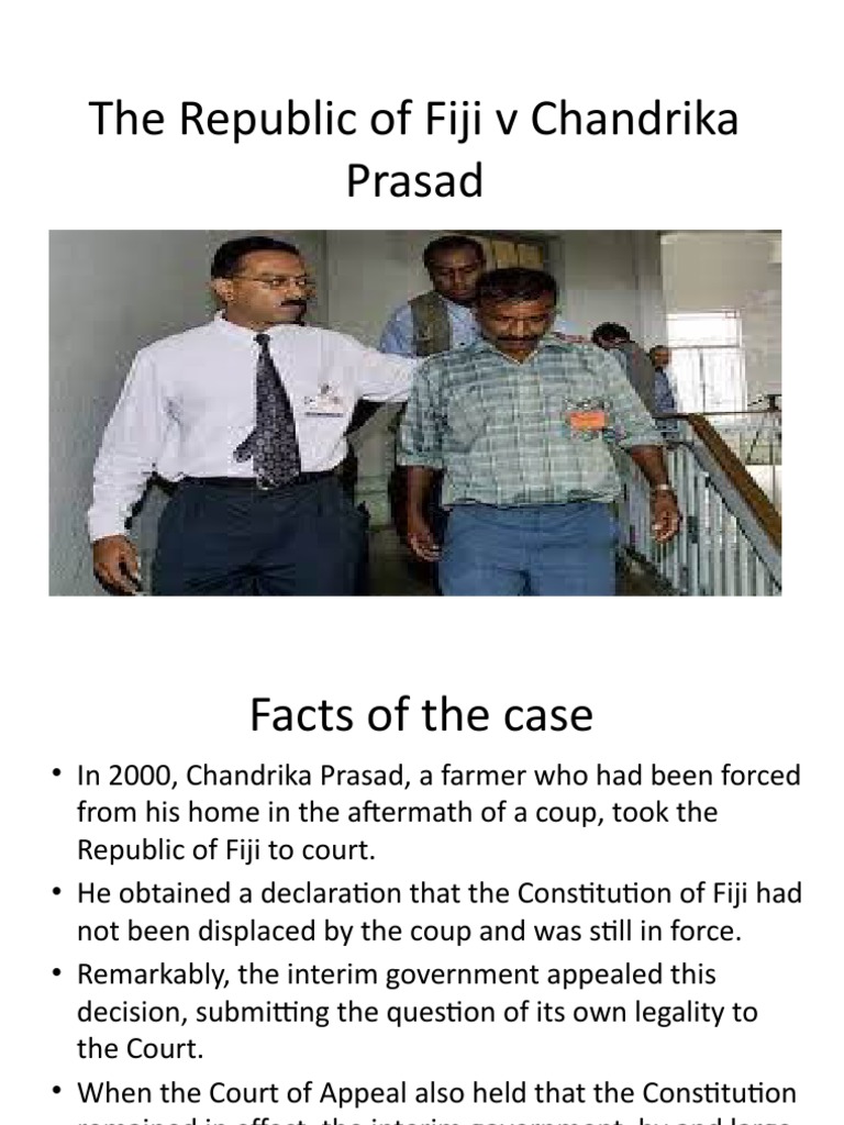The Republic of Fiji V Chandrika Prasad PP | PDF | Fiji | Political Law