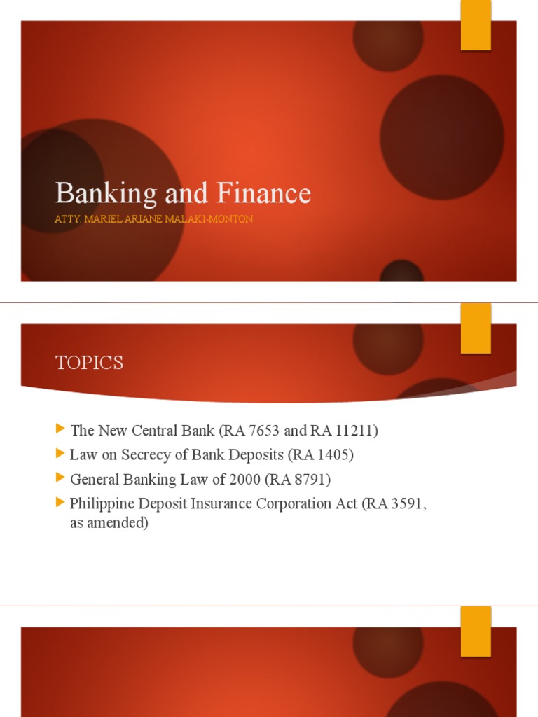 Banking Laws Pdf Banks Deposit Account
