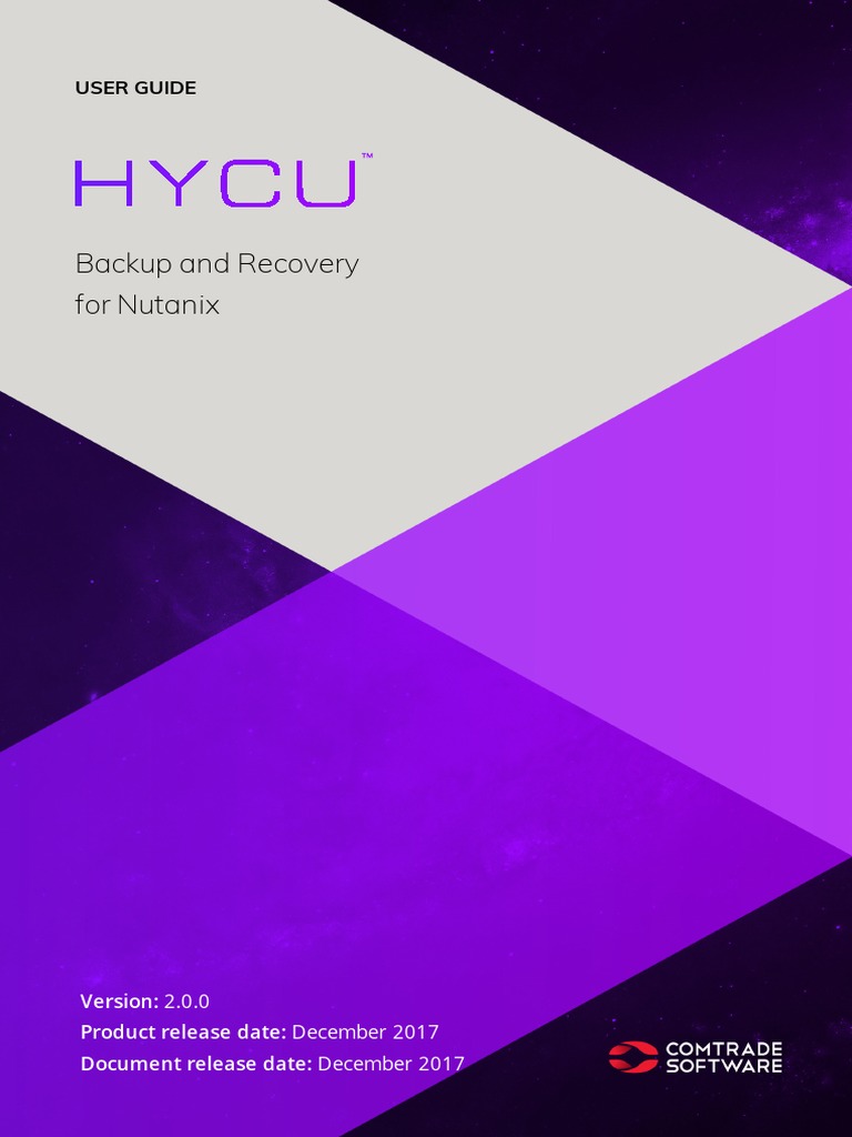 HYCU UserGuide | PDF | Backup | World Wide Web