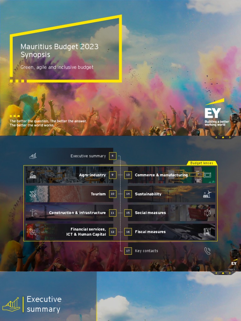 MAURITIUS Ey National Budget 2023 2024 Synopsis | PDF