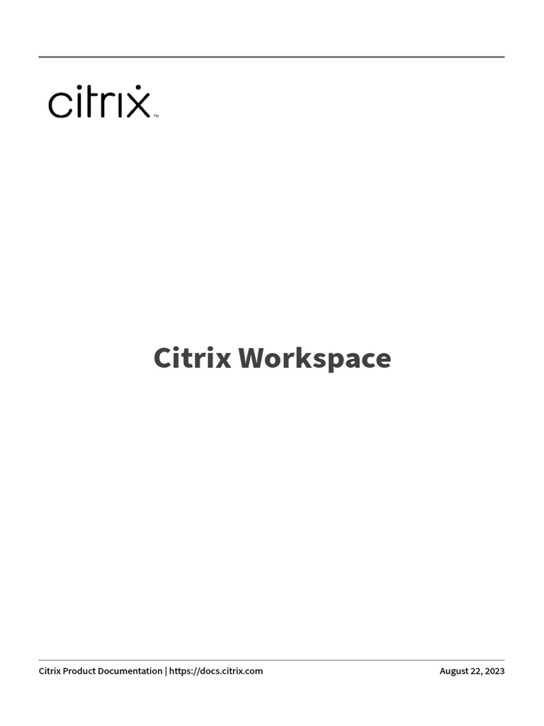 Citrix Workspace | PDF | Citrix Systems | Mobile App