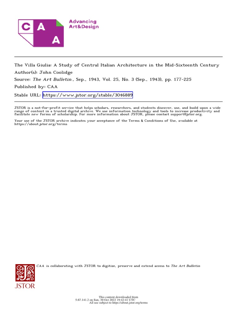 The Villa Giulia | PDF