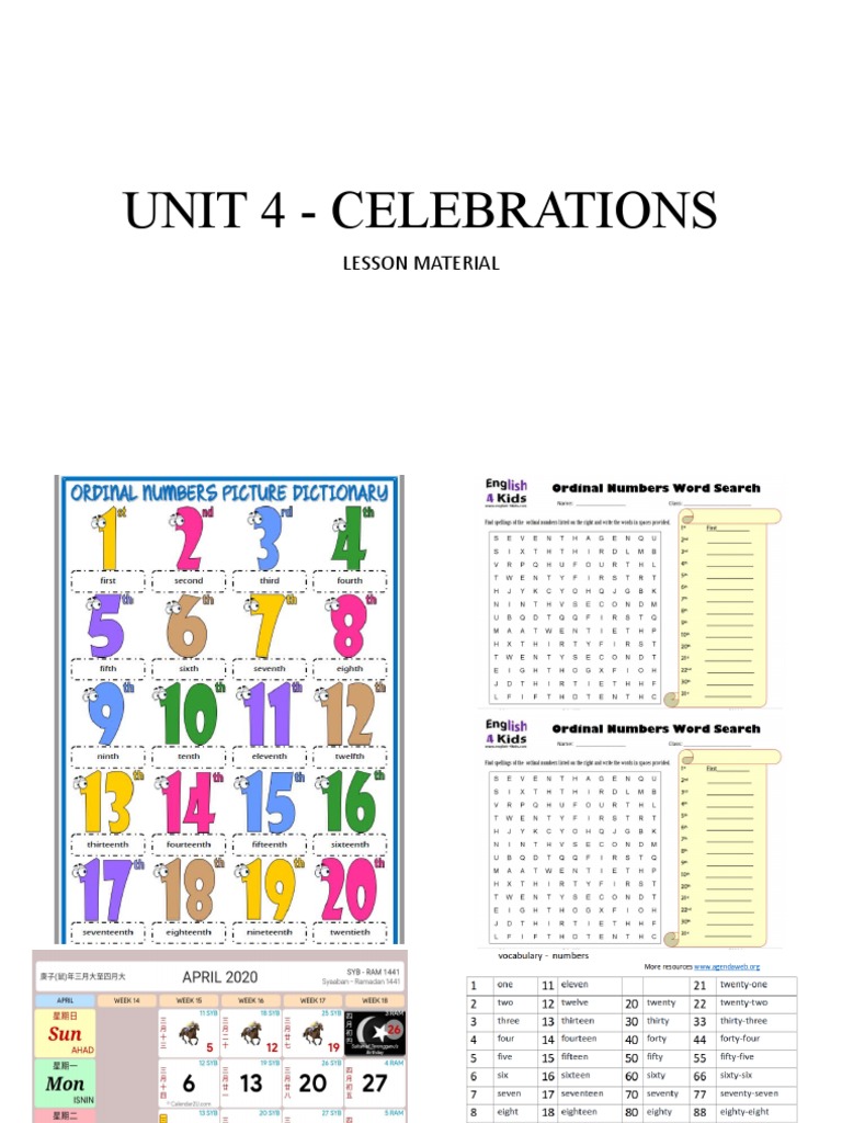 Unit 4 - Celebrations | Download Free PDF | Observances