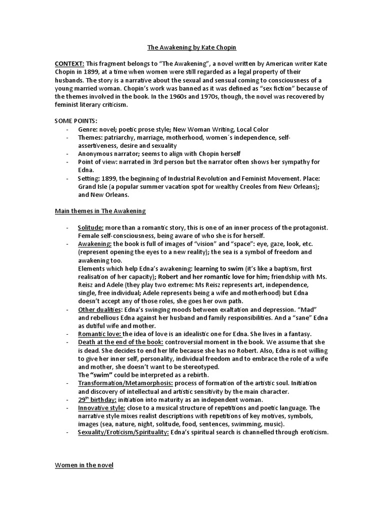 The Awakening | PDF | The Awakening (Chopin Novel)