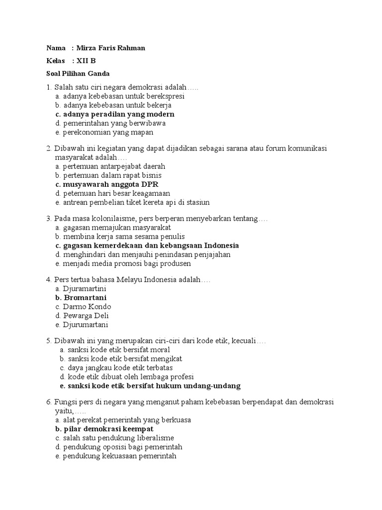 Mirza Faris Rahman XII B (Tugas 4 PPKN) | PDF