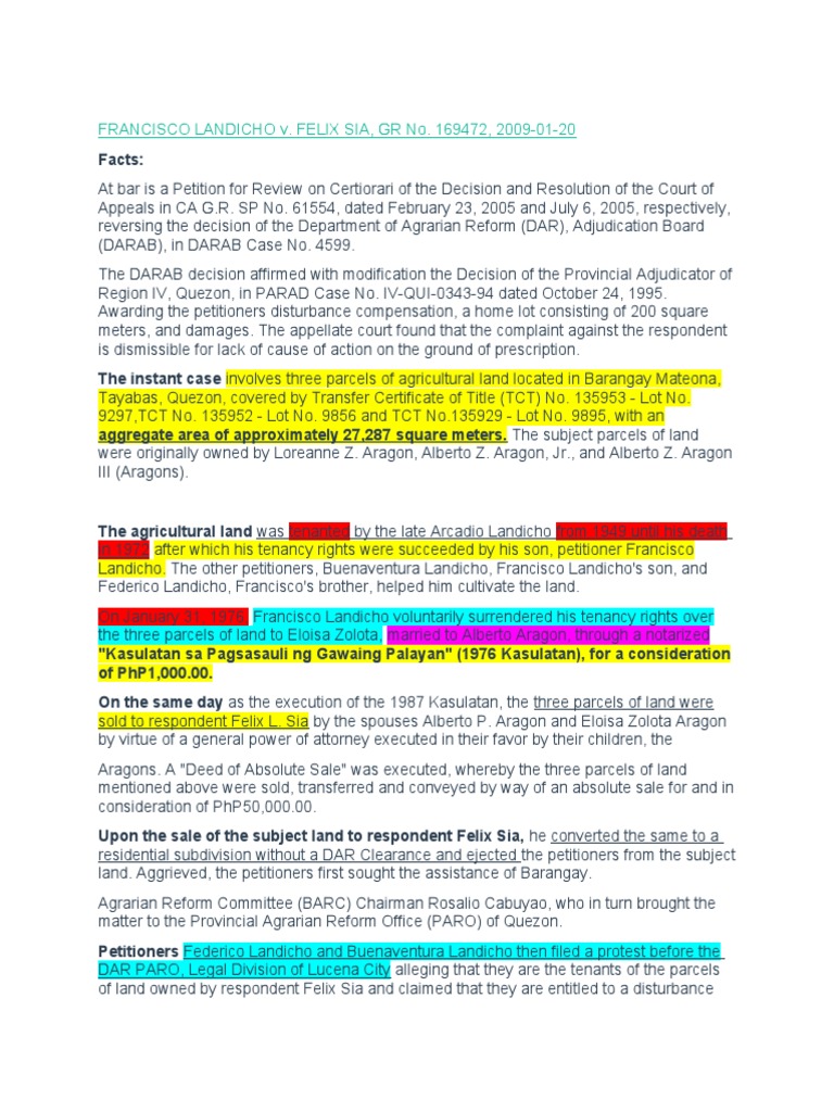 FRANCISCO LANDICHO V Sia | PDF | Politics | Law
