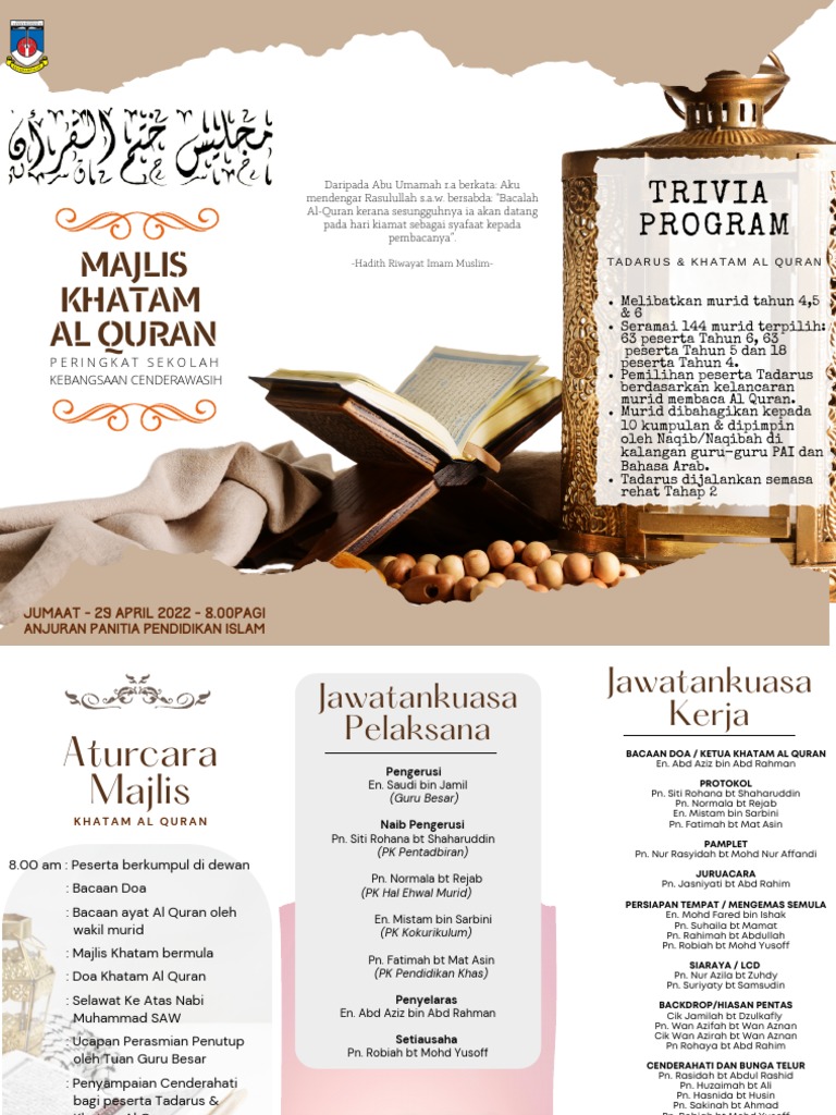 Majlis Khatam Al Quran | PDF